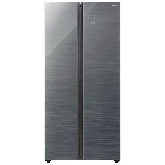 アクア　AQUA　冷蔵庫 2ドア 475L フレンチドア(観音開き) 幅83.5cm ダークシルバー　AQR-SBS48R-DS（標準設置無料）