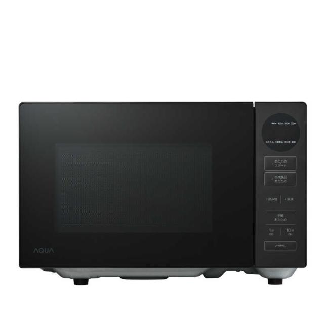 アクア　AQUA　電子レンジ 20L フラット 赤外線センサー搭載 ヘルツフリー ブラック　AQM-KF20A-K