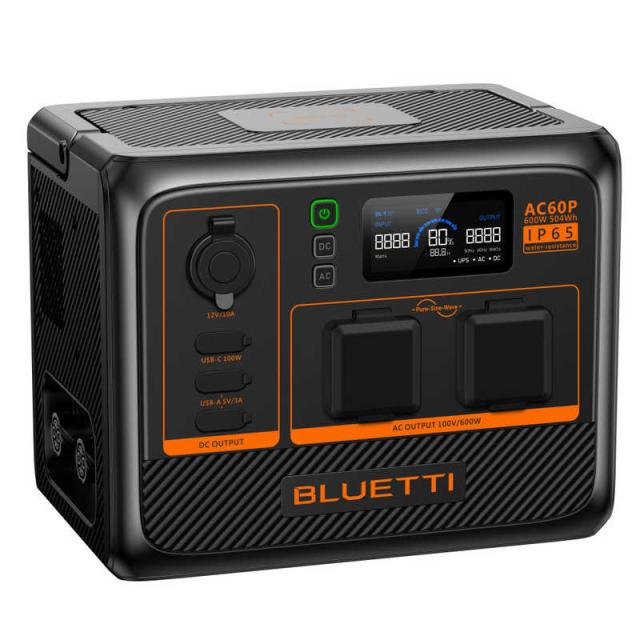 BLUETTI　プレミアムシリーズ 防水防塵 504Wh ポータブル電源　AC60P