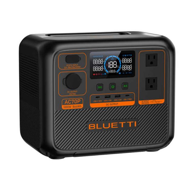 BLUETTI　プレミアムシリーズ 864Wh ポータブル電源　AC70P