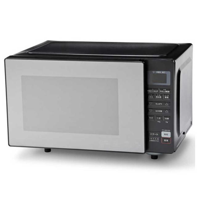 SIROCA　電子レンジ 18L フラット 解凍あたため上手 ヘルツフリー(東日本・西日本対応) ブラック　SX-18D231