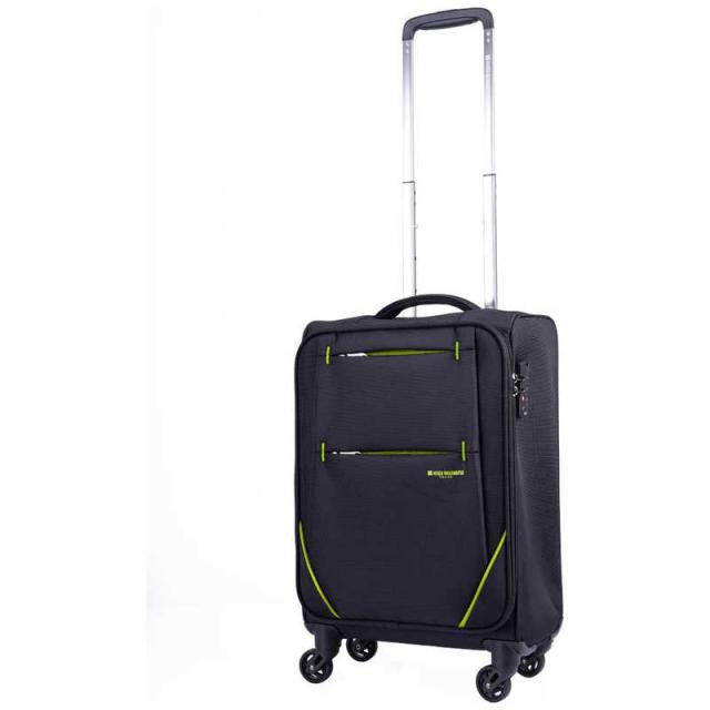 ヒデオワカマツ　軽量 撥水 ソフトキャリー Sサイズ 機内持込 2-3泊にオススメ フライ3 ［TSAロック搭載］ ブラック×ライム　85-76703