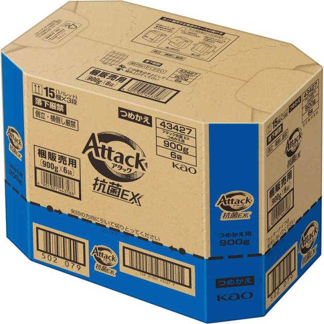 花王 (ケース) アタック抗菌EX つめかえ 900g×6個 アタック の通販はau PAY マーケット - コジマ au PAY マーケット店 | au PAY マーケット－通販サイト