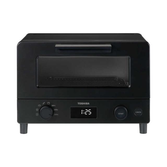 東芝　TOSHIBA　オーブントースター 1400W/食パン2枚 ブラック　HTR-W7-K
