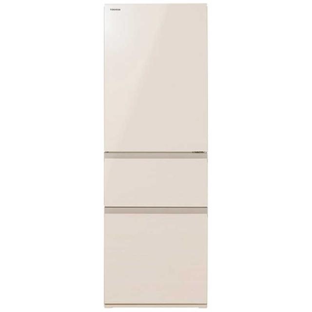 東芝　TOSHIBA　冷蔵庫 3ドア 356L 左開き VEGETA ベジータ SVシリーズ 幅60cm グレインアイボリー　GR-Y36SVL-UC（標準設置無料）
