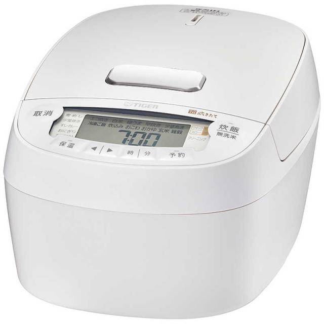 タイガー　TIGER　炊飯器 5.5合 炊きたて 圧力IHジャー 遠赤5層土鍋蓄熱コート釜 オフホワイト　JPV-X100WO