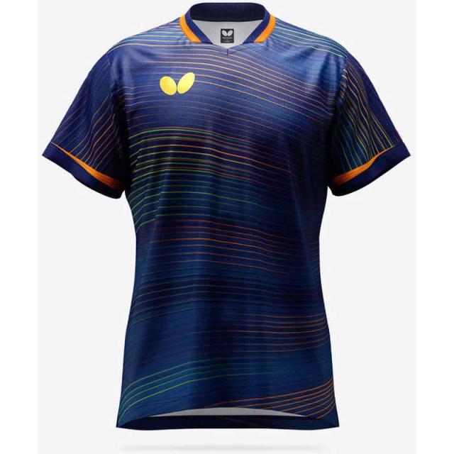 バタフライ　卓球用品 Butterfly ユニセックス エリスター11・シャツ ネイビー M　46510