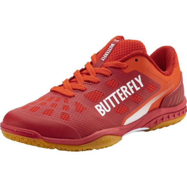 バタフライ　卓球用品 男女兼用 卓球シューズ レゾライン レバリス [男女兼用/29.5cm] フラッシュレッド　93710