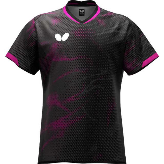 バタフライ　卓球用品 Butterfly  エリスター12・シャツ [男女兼用 /Lサイズ] ブラック  (返品交換不可)　47120