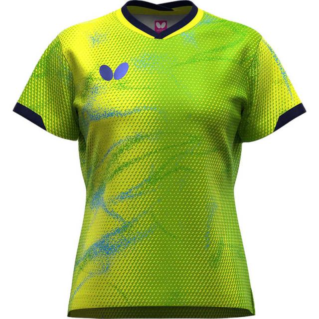 バタフライ　卓球用品 Butterfly レディース エリスター12・シャツ・レディース ライム O　47149