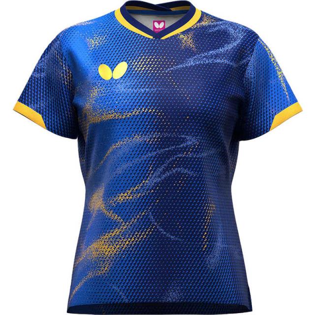 バタフライ　卓球用品 Butterfly エリスター12・シャツ [女性用 /Mサイズ] ダークブルー (返品交換不可)　47149