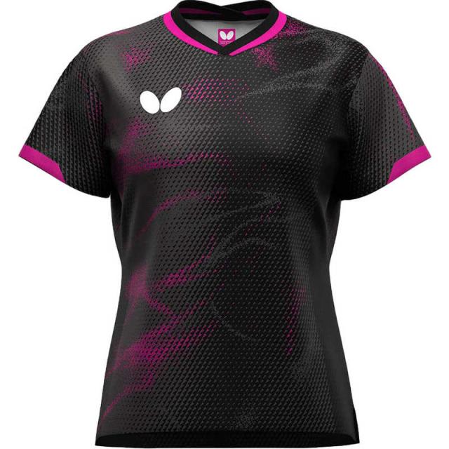 バタフライ　卓球用品 Butterfly エリスター12・シャツ [女性用 /Oサイズ] ブラック (返品交換不可)　47149