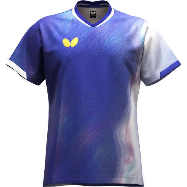 バタフライ　卓球用品 Butterfly  インフィリア・シャツ  [男女兼用 /3Sサイズ] ブルー (返品交換不可)　47220