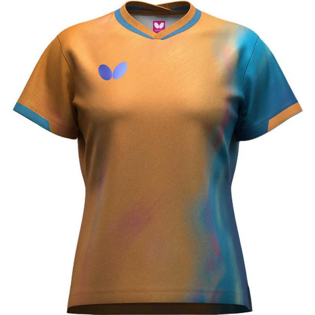 バタフライ　卓球用品 Butterfly インフィリア・シャツ [女性用 /Mサイズ] オレンジ (返品交換不可)　47239