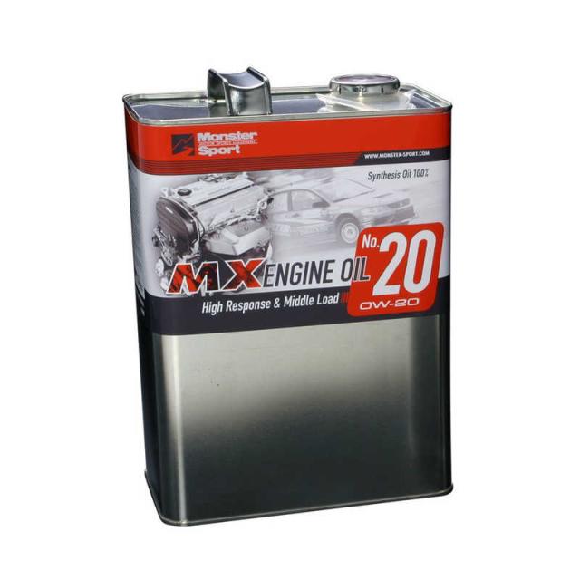 MONSTERSPORT　MXエンジンオイル 0w-20/4L入 各車適合　MXE00204