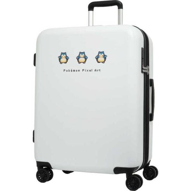 ポケモン　スーツケース ピクセルアート ファスナータイプ 旅行目安日数：5〜6泊 約59L 拡張時約68L TSロック搭載 ［TSAロック搭載］ ホワイト　PK-0894-56-WH