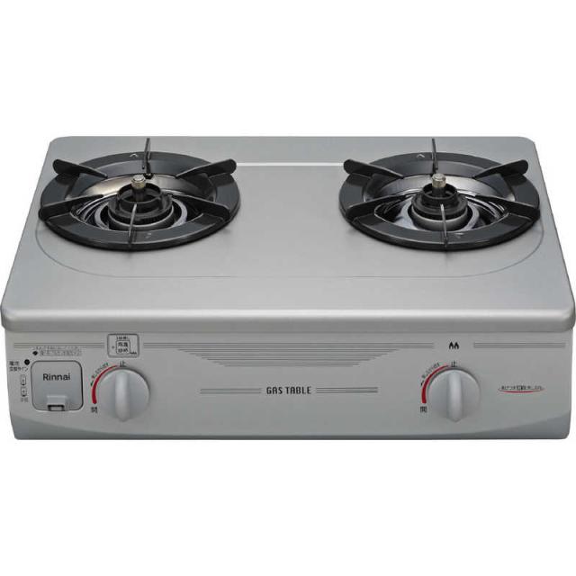 リンナイ　Rinnai　ガステーブルコンロ コンパクト グリルなしタイプ リンナイ シルバー  56cm 都市ガス12・13A 左強火　RTS-336-2FTS(SL)A-L