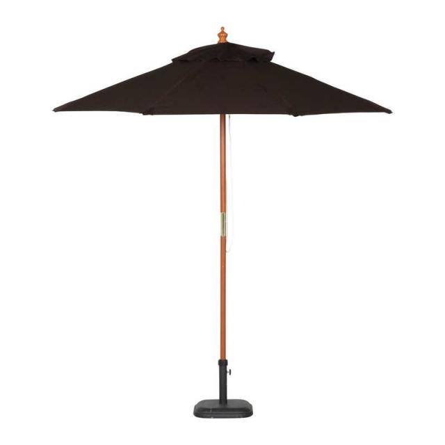 不二貿易　木製パラソル 210cm ブラウン　60160