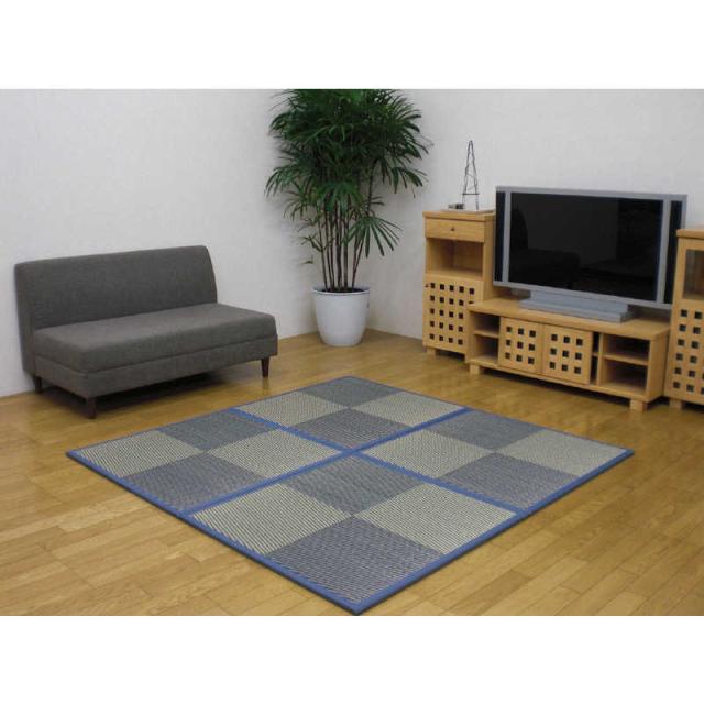 イケヒコ　ユニット畳　ニールBL U畳 12枚セット（／82×82×1.7cm／連結ジョイント付き）