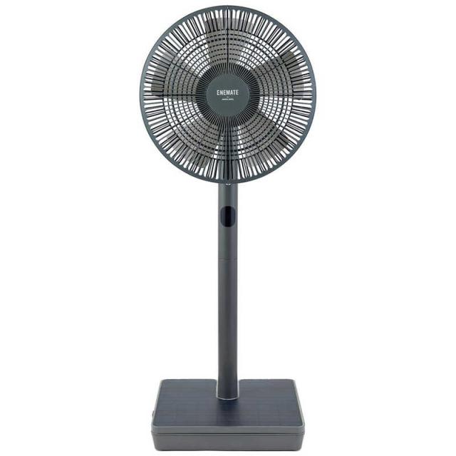 アピックス　扇風機 DCモーター搭載 (省エネタイプ) 自動首振り機能あり ソーラーパワー リモコン付き -GY　AEF-900R