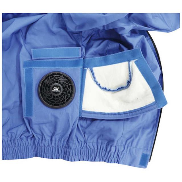 福徳産業 福徳 タフコレ防炎ブルゾン保護カバー付 ライトブルー L