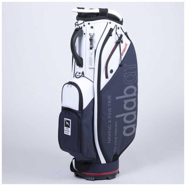アダバット　ゴルフ用品 adabat キャディバッグ ［47インチ / 4分割 / 2.9ｋｇ］ ホワイト/ネイビー　ABC438WN