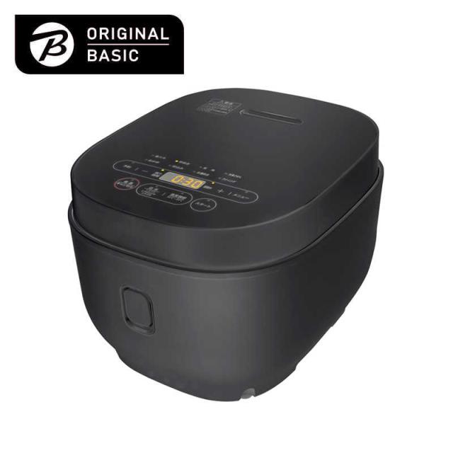ORIGINALBASIC　炊飯器 5.5合 温度調節機能付き マイコン式 低温調理 炊飯ジャー　BKS-55 ブラック