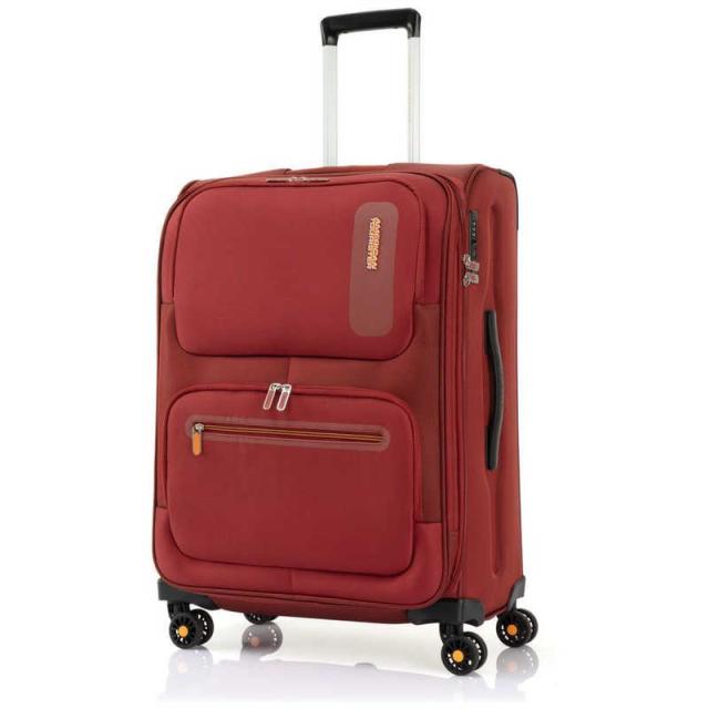 アメリカンツーリスター　ソフトキャリーバッグ MAXWELL ファスナータイプ 宿泊 目安：5泊〜1週間 約78L(82)L 【TSAロック搭載】 レッド　HA6*00002