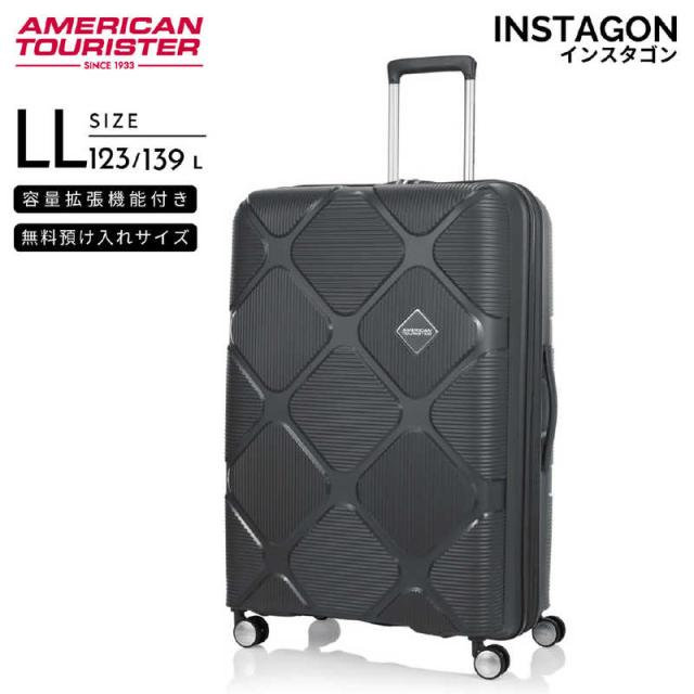アメリカンツーリスター　拡張機能付きキャリー 超大容量 ( LLサイズ ) INSTAGON ( インスタゴン ) ［ TSAロック搭載 ］ ダークグレー　HJ4＊78013