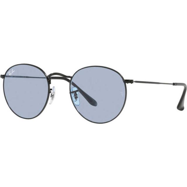 レイバン　RayBan サングラス ROUND L WASHED LENSES RB3447 002/64 50mm ポリッシュブラック/ブルー　RB3447 0026450