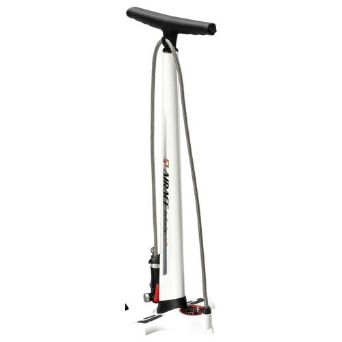 AIRACE INFINITY AS アルミフロアポンプ ゲージ付 ショックバルブ対応 ホワイト 米 仏 バルブ 対応 自転車 空気入れ 携帯