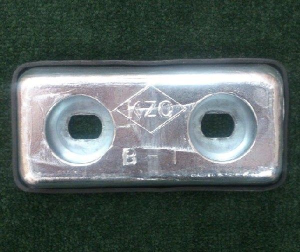 船舶部品 KZC 亜鉛板 B-1 20×70×150mm 12枚セット 防蝕亜鉛外板用/亜鉛合金陽極 船舶備品 クルー