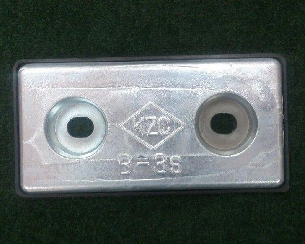 船舶部品 KZC 亜鉛板 B-3S 17×100×200mm 6枚セット 防蝕亜鉛外板用/亜鉛合金陽極 船舶備品 クルー