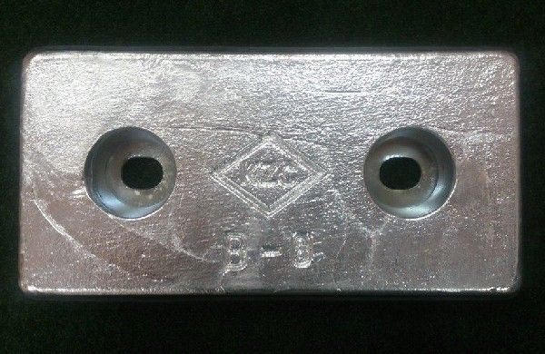 船舶部品 KZC 亜鉛板 B-8 30×150×300mm 4枚セット 防蝕亜鉛外板用/亜鉛合金陽極 船舶備品 クルー