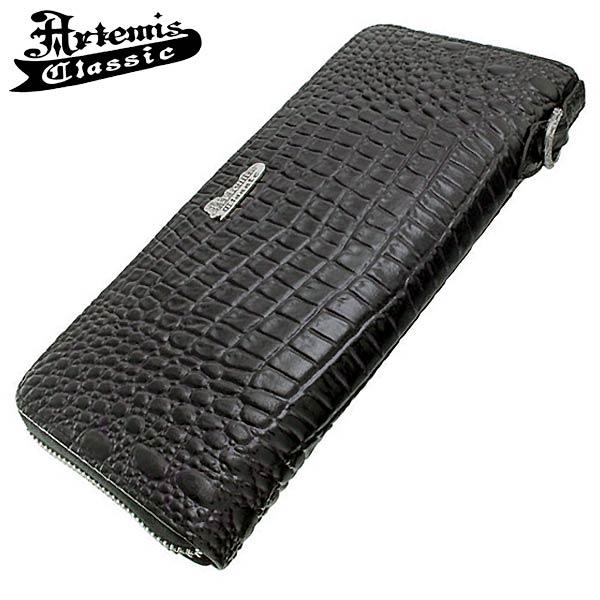 アルテミスクラシック Artemis Classic ラウンド ジップ ウォレット クロコスタイル ミッドナイトパープル 長財布 サイフ メンズ ACW0004