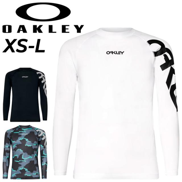 オークリー ラッシュガード 長袖 メンズ OAKLEY クルーネック 日焼け UV対策 海水浴 ビーチ サーフィン ボード マリンスポーツ ...