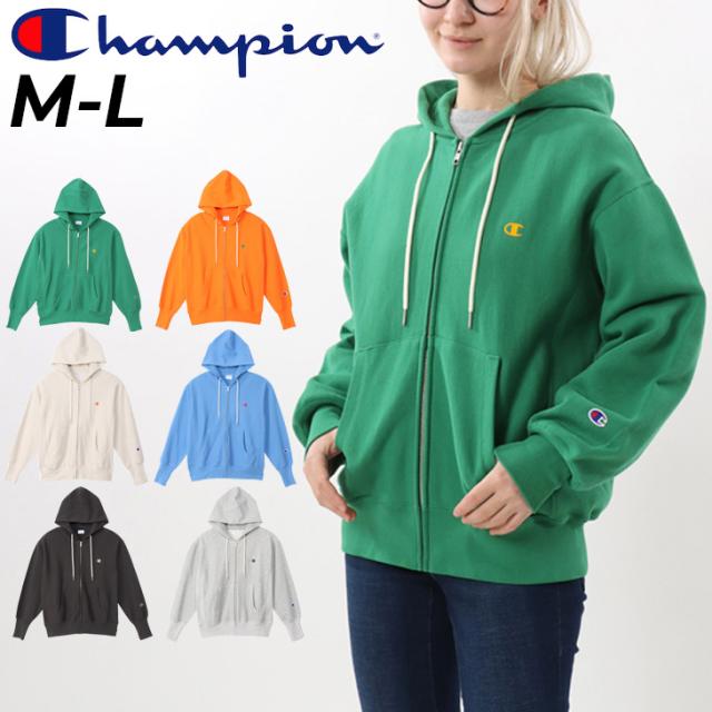 チャンピオン パーカー レディース スウェット Champion REVERSE WEAVE フルジップ フーディ スポーツ  女性 ウェア 裏毛 スウェットシャツ シンプル 羽織り/CW-Y111