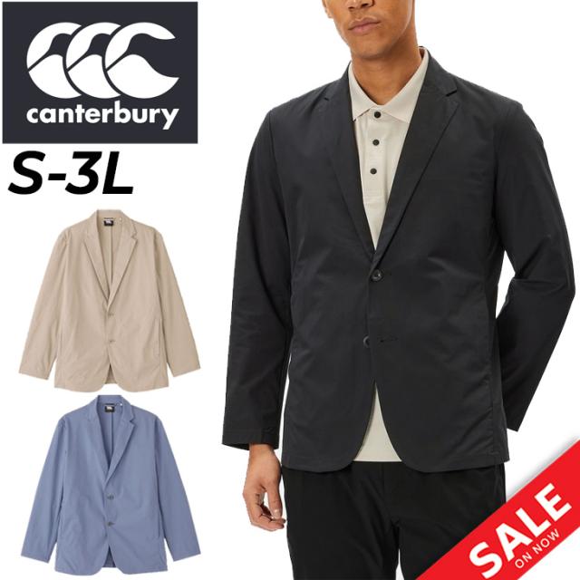 カンタベリー メンズ テーラードジャケット canterbury アールプラス トランスファー ジャケット R+ RUGBY+ ストレッチ 撥水加工 男性用 アウター 無地 単色 上着  普段使い ビジネス ビジカジ ウェア ウエア 服 ブランド アパレル/RP74064