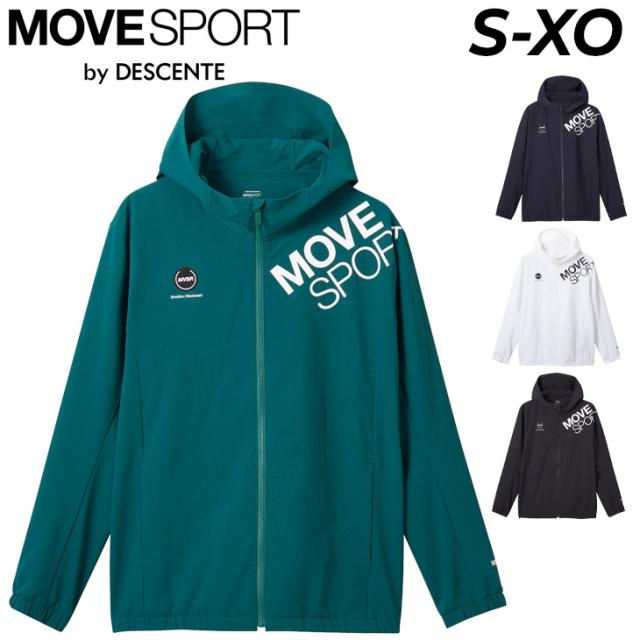 デサント ウィンドブレーカー メンズ DESCENTE MOVESPORT ムーブスポーツ AIRY TRANSFER TOUGH フーディー ストレッチ 防風 はっ水 UVカット フード付き ウインドブレーカー トレーニング スポーツウエア 上着 男性 ジャンバー ブランド アパレル/ST4FJK20M