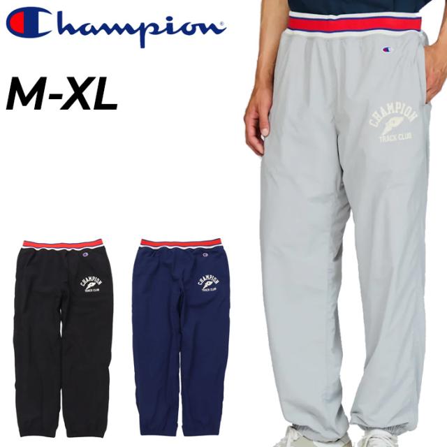 チャンピオン ロングパンツ メンズ Champion ウォームアップパンツ 限定デザイン ナイロン 裏メッシュ テーパード ウィンドパンツ ボトムス スポーツスタイル タウン  アメカジ メンズウェア 長ズボン ずぼん 服 ブランド アパレル/C3-B209