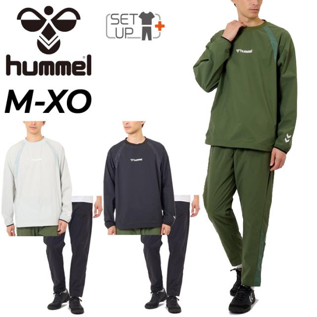 ヒュンメル ピステスーツ メンズ 上下 hummel ウーブン 長袖ピステトップ ロングパンツ セットアップ スポーツウエア 男性 上下組 トレーニング サッカー フットサル プルオーバー 長ズボン 練習着 ブランド アパレル/HAW4225-HAW2182P