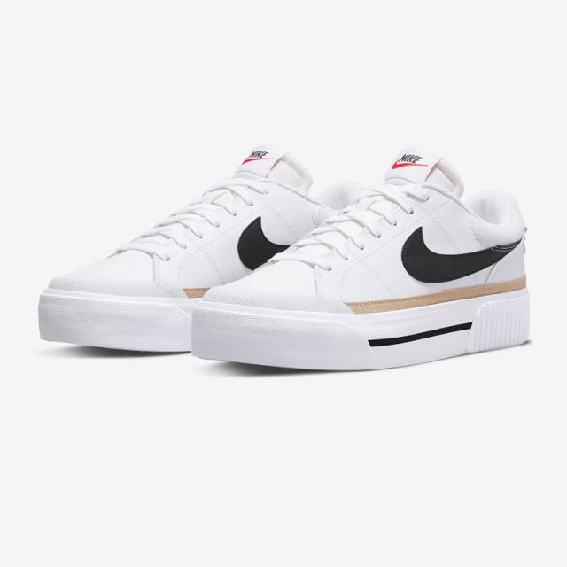 ナイキ スニーカー レディース NIKE WMNS コート レガシー リフト ローカット コートスタイル 天然皮革 レザー 女性 レディースシューズ スポーツ  レディースシューズ スポーティ スポカジ おしゃれ ブランド nike COURT LEGACY LIFT くつ/DM7590-100