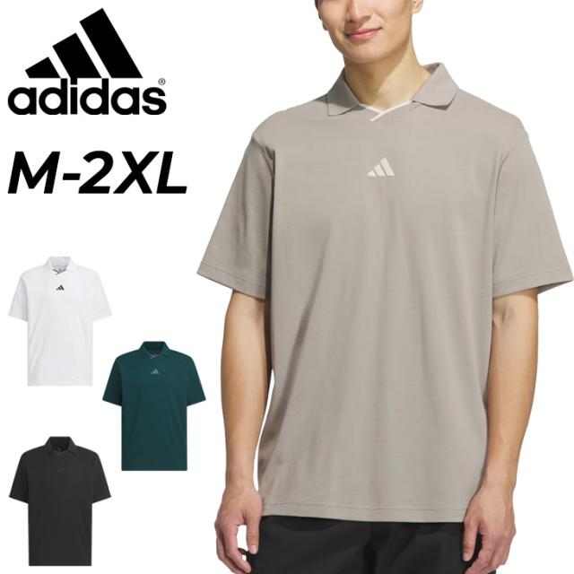アディダス ポロシャツ 半袖 メンズ ゴルフウェア adidas GOLF ツイストニット スキッパー襟 半袖シャツ｜ゴルフポロ ゴルフシャツ 男性 紳士用 メンズウェア 服 トップス ブランド ADIDAS GOLF アパレル/JUW96
