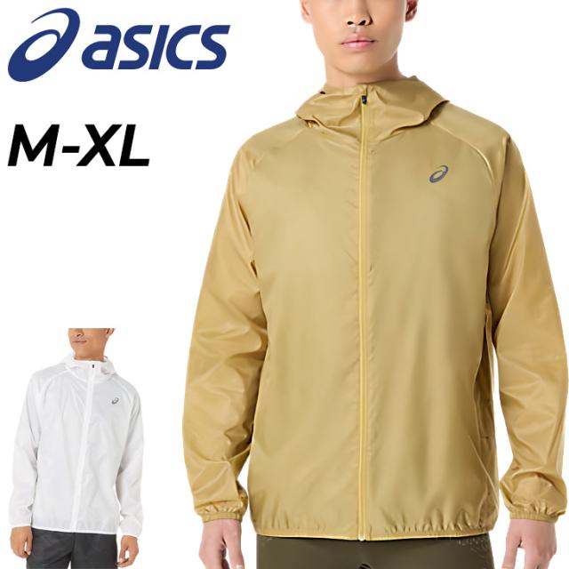 アシックス ランニングジャケット メンズ asics パッカブルライトジャケット 薄手 透け感 軽量 ランニングウエア 防風 はっ水 フード付き 男性用 アウター マラソン レース トレラン ジョギング 陸上 スポーツウェア ブランド アパレル/2011C889