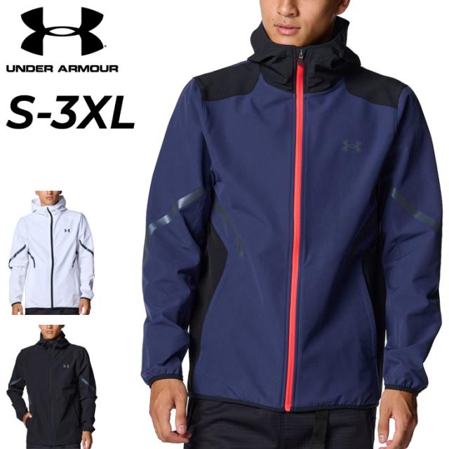アンダーアーマー トレーニングジャケット 長袖 メンズ UNDER ARMOUR UAブラッシュドウーブン リフレクト ジャケット 裏起毛 保温 はっ水 男性 アウター スポーツウェア 運動 メンズウェア 秋冬 大きいサイズ 服 ブランド アパレル/6007741