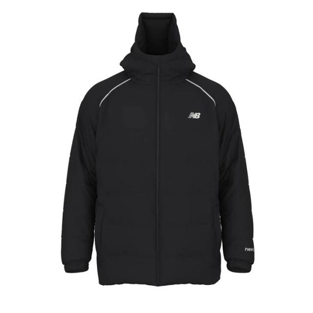 ニューバランス 中綿ジャケット メンズ Newbalance パデッドジャケット ショート 中わた 保温 はっ水 防寒用 アウター スポーツウェア ウエア 男性用 フード付き 防寒着 メンズアウター 普段使い 通勤 通学 黒 ブランド 服 アパレル メンズファッション/AMJ53172-BK