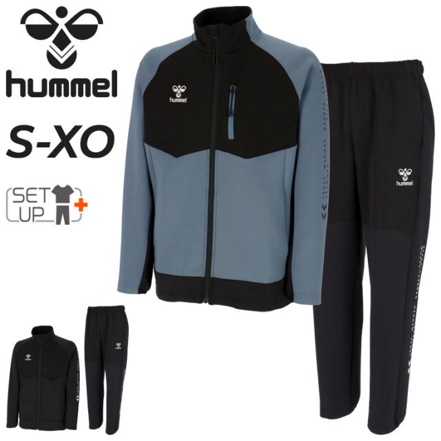 ヒュンメル ジャージ メンズ 上下 hummel ニット×ウーブン ハイブリッド 長袖ジャケット ロングパンツ セットアップ スポーツウエア 男性用 上下組 吸汗 速乾 ストレッチ 秋冬 ジャージー 運動 サッカー トレーニング ブランド 服 アパレル/HAT2138-HAT2138P