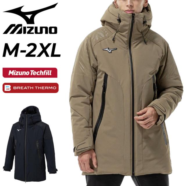 ミズノ 中綿コート 長袖 メンズ ユニセックス mizuno テックフィル ブレスサーモ インサレーテッドコート 保温 防寒用 中わた入り アウター 吸湿発熱 はっ水 スポーツウェア スノースポーツ 普段使い 寒冷地 冬季 ブランド 服 アパレル/32MEC538【ギフト不可】