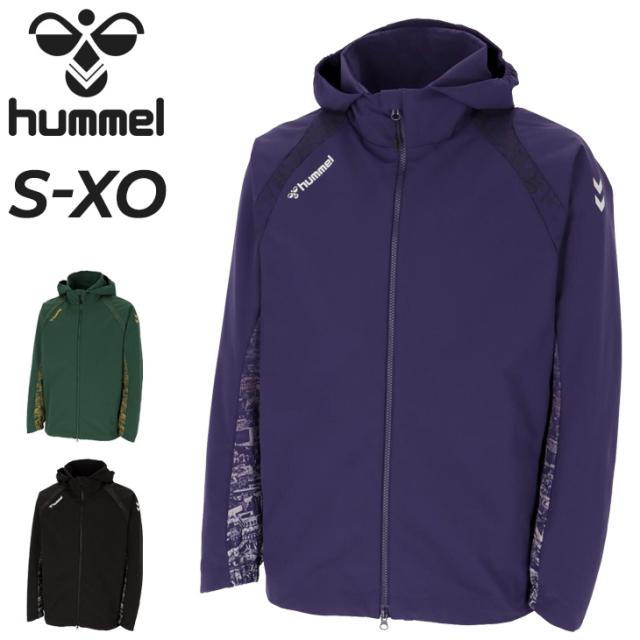 ヒュンメル ジャケット フード付き メンズ hummel ウーブンフーディー 裏メッシュ 長袖 フルジップ アウター サッカー スポーツウェア はっ水 ストレッチ 男性 上着 ブランド 服 アパレル メンズウエア/HAW2191