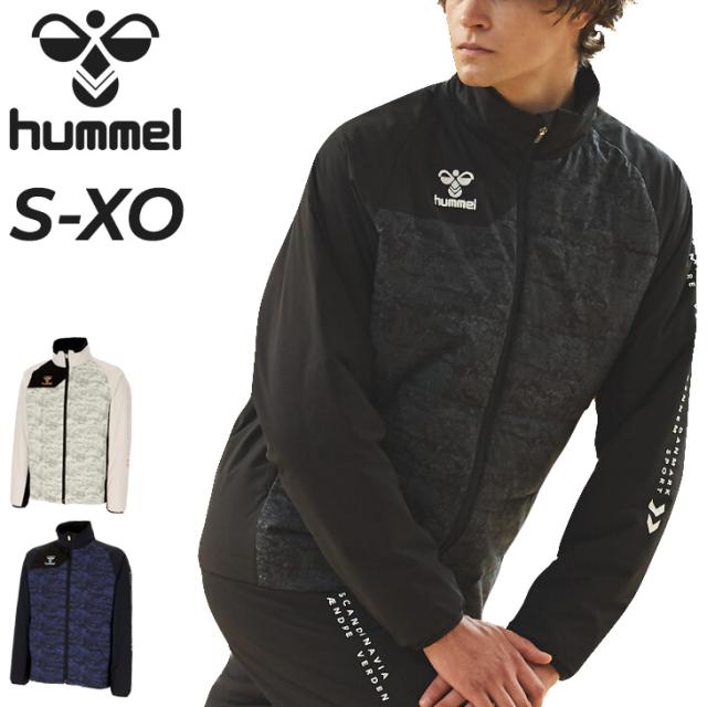 ヒュンメル 中綿ジャケット 長袖 メンズ hummel パデットサーモジャケット 防寒 アウター フルジップ 保温 はっ水 サッカー スポーツウェア 男性 上着 秋冬 ウーブン トラックジャケット ブランド 服 アパレル メンズウエア/HAW2192